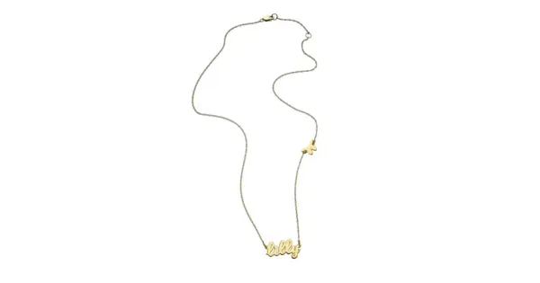 Jennifer Zeuner Jewelry Abigail Mariah 14k Yellow Gold Nameplate Necklace - One-color