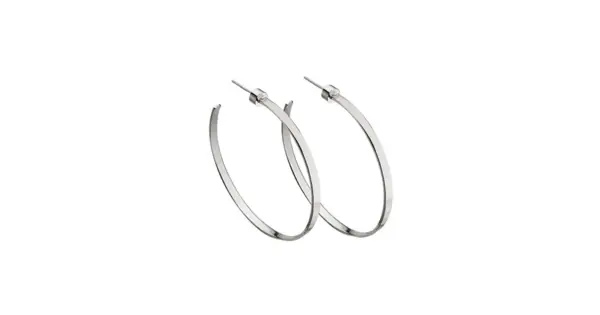 Jennifer Zeuner Jewelry 2.5" Hoop Earrings - One-color