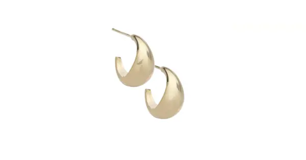 Jennifer Zeuner Jewelry Shira 1/2" Hoops - One-color