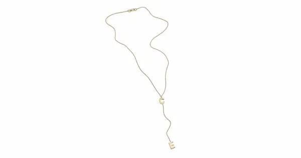 Jennifer Zeuner Jewelry Maelle Lariat Necklace In 18k Yellow Gold Plated Silver - One-color