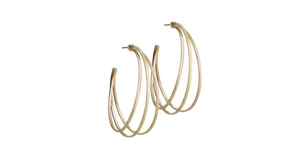 Jennifer Zeuner Jewelry Raya 2" Hoops - One-color