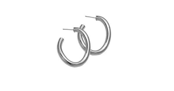 Jennifer Zeuner Jewelry 18k Yellow Gold Plated Silver Edna Hoop Earrings - One-color