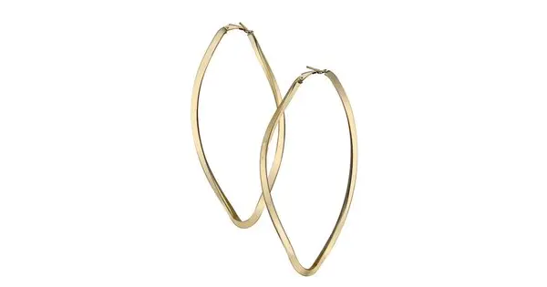 Jennifer Zeuner Jewelry Alex Oblong Hoop Earrings - One-color