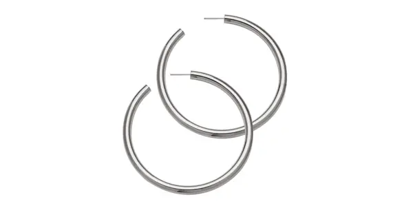 Jennifer Zeuner Jewelry Lou 3" Hoop Earrings - One-color
