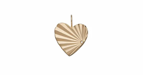 Jennifer Zeuner Jewelry Aria 14k Yellow Gold Heart Charm - One-color
