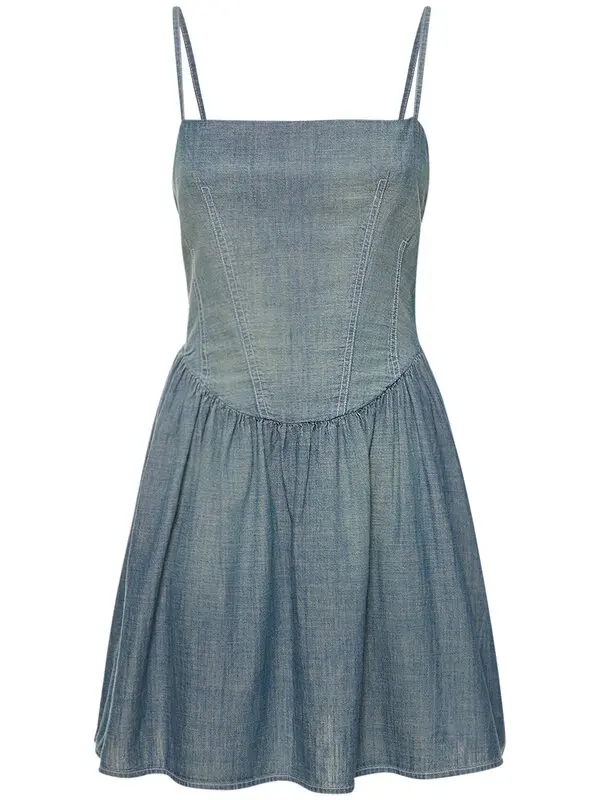 RE/DONE Pam Chambray Mini Dress