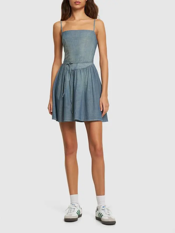 RE/DONE Pam Chambray Mini Dress
