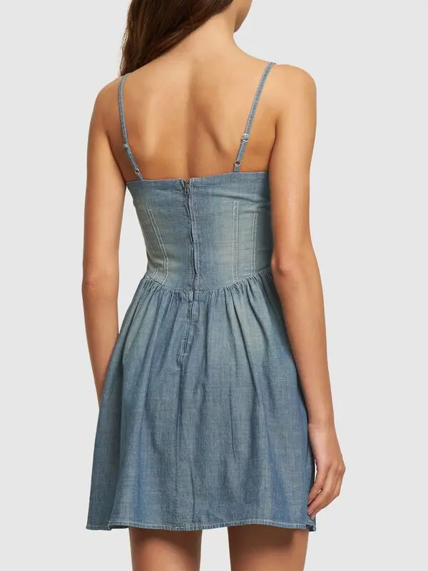 RE/DONE Pam Chambray Mini Dress