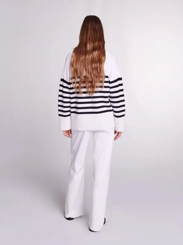 Maje Breton Jumper With Zip Collar
