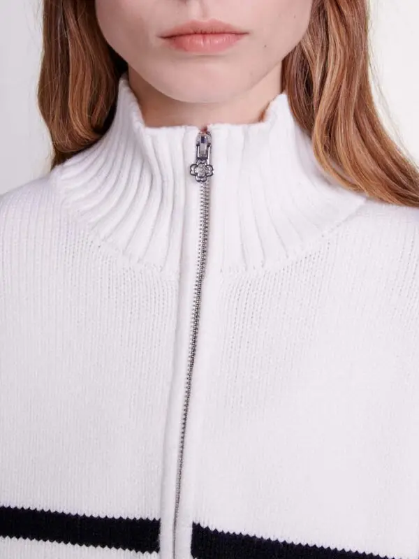 Maje Breton Jumper With Zip Collar