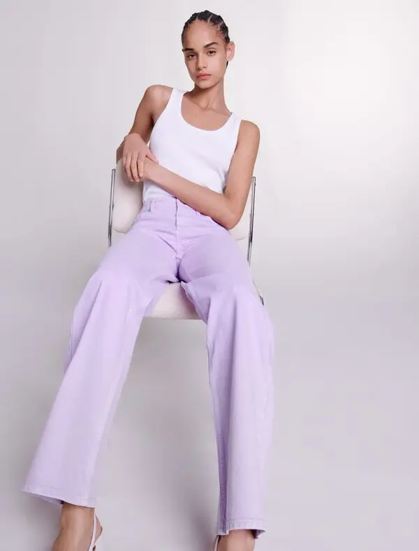 Maje Faded Wide-leg Jeans