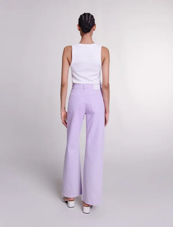 Maje Faded Wide-leg Jeans