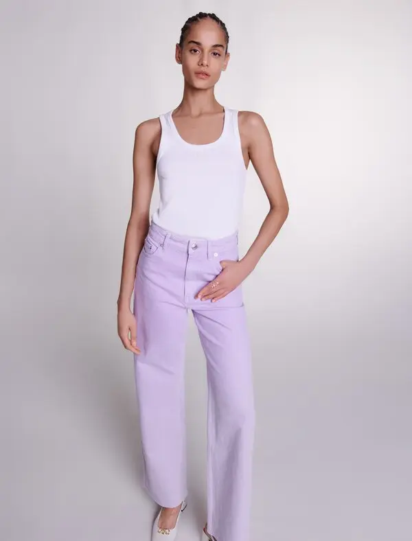 Maje Faded Wide-leg Jeans