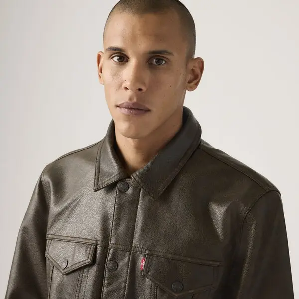 LEVI'S Faux Leather Trucker Jacket