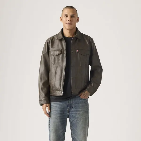 LEVI'S Faux Leather Trucker Jacket