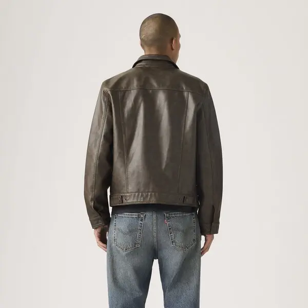 LEVI'S Faux Leather Trucker Jacket