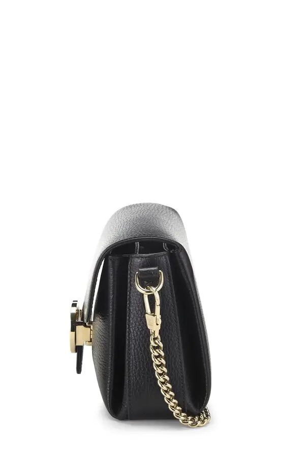 Gucci Leather Interlocking Shoulder Bag - Black