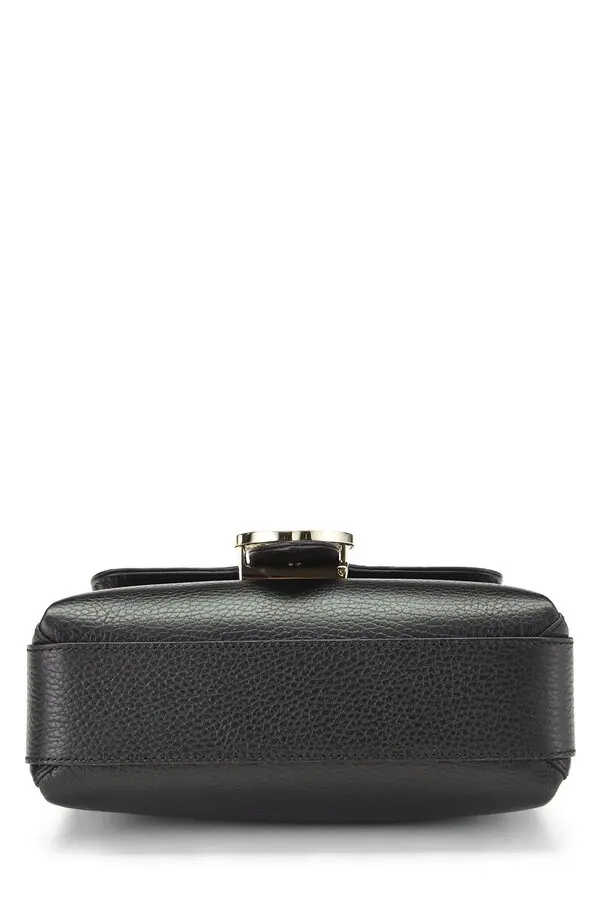 Gucci Leather Interlocking Shoulder Bag - Black