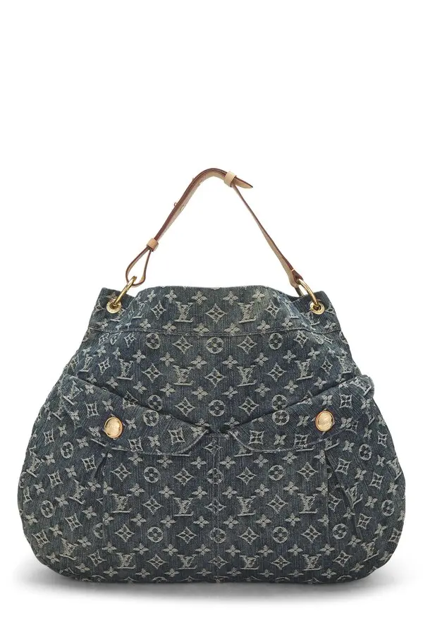 LOUIS VUITTON Monogram Denim Daily Tote - Navy