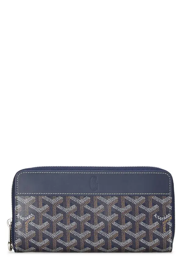 Goyard Ine Matignon Continental Zip Wallet - Navy