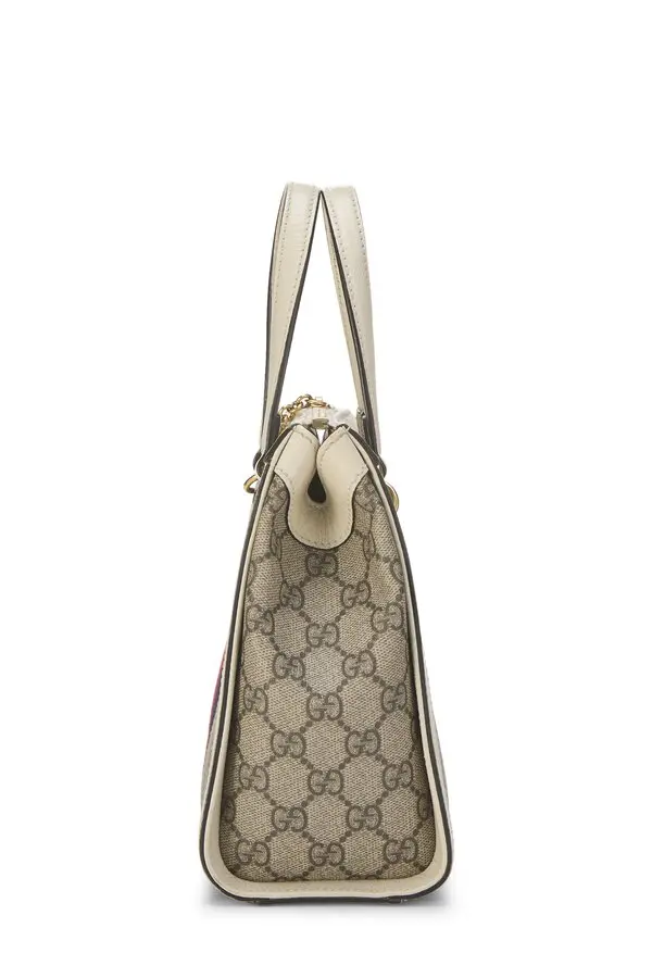 Gucci Original Gg Supreme Canvas Ophidia Tote - White