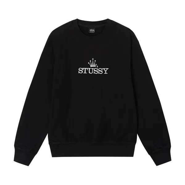 StÜssy Glamour Pigment Dyed Crew - Black