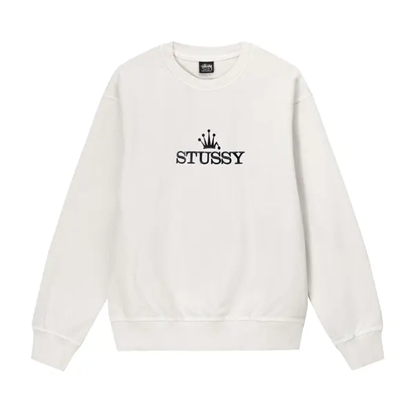 StÜssy Glamour Pigment Dyed Crew - White