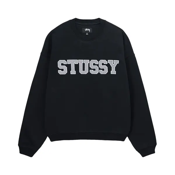 StÜssy Relaxed Oversized Crewneck - Black