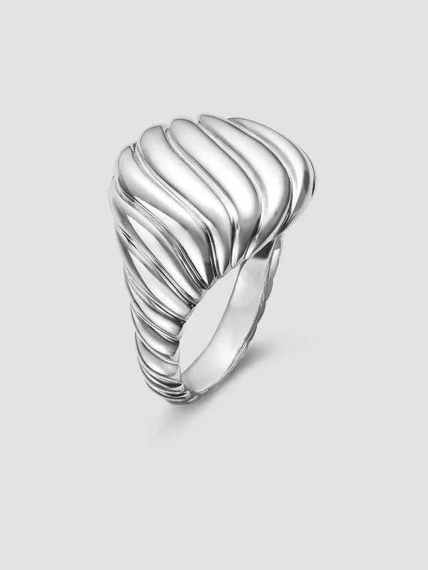 David Yurman Sculpted Cable Pinky Ring In Sterling 13mm