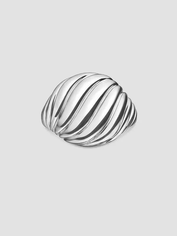 David Yurman Sculpted Cable Pinky Ring In Sterling 13mm
