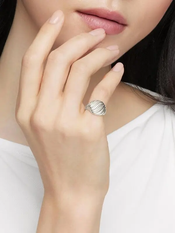 David Yurman Sculpted Cable Pinky Ring In Sterling 13mm