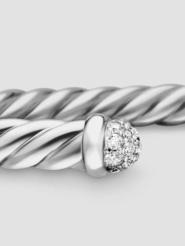 David Yurman Cable Flex Bracelet In 18k White Gold