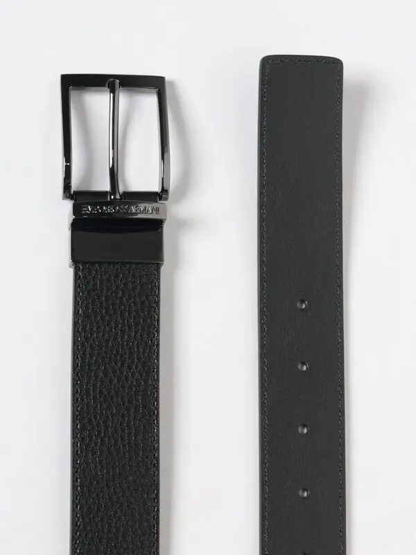 Emporio Armani Leather Belt - Black