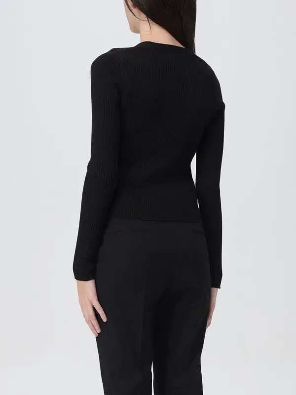 Pinko Ribbed V-neck Cardigan - Black