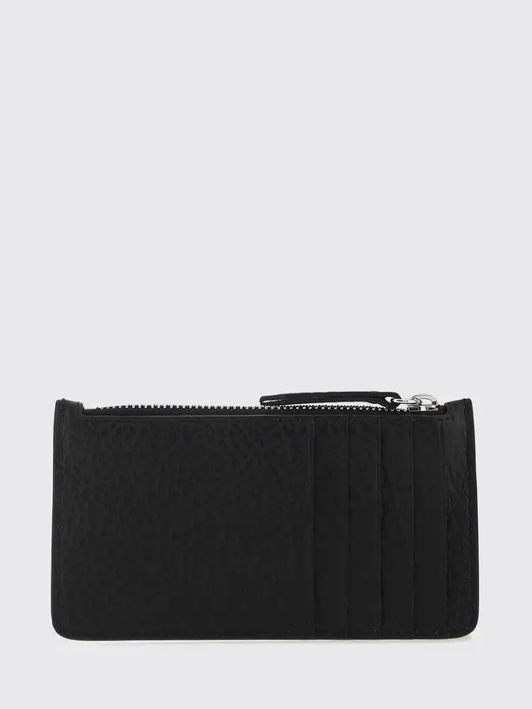 MAISON MARGIELA Grained Leather Zipped Card Holder With Four Stitches