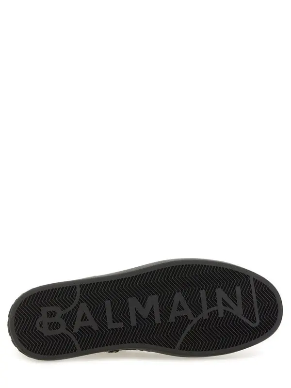 Balmain Jacquard 'b Court' Sneakers - Black