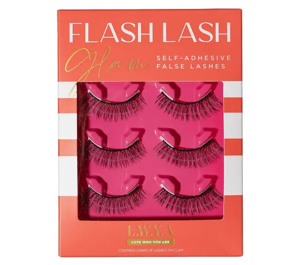 LWYA BY KIM GRAVEL Flash Lash Self-adhesive False Lash Trio - One-color