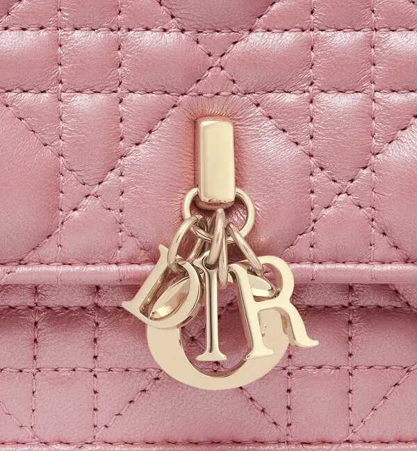 Dior Miss Mini Bag Melocoton Pink Pearlescent Cannage Lambskin