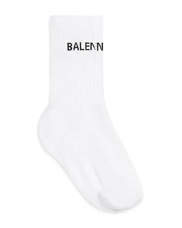 Balenciaga Crew Socks - White Black