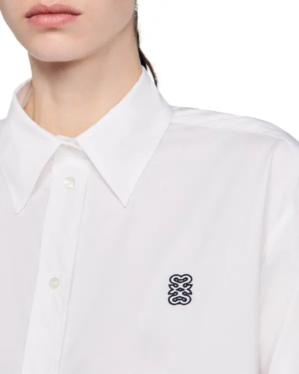 Sandro Kim Cropped Shirt - White