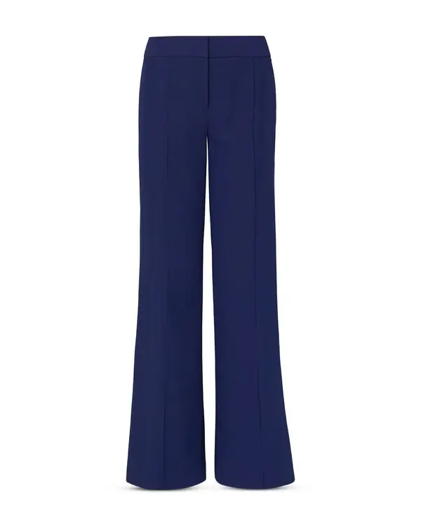 MILLY Nash Cady Wide Leg Pants - Navy
