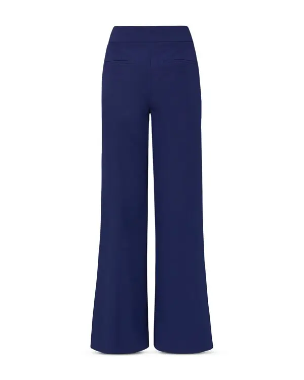 MILLY Nash Cady Wide Leg Pants - Navy