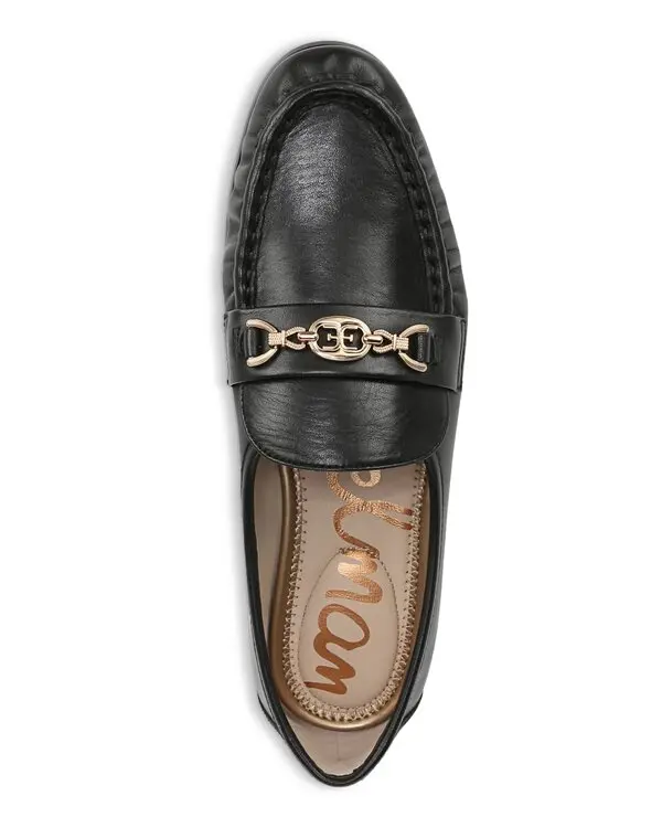 Sam Edelman Lucca Leather Loafers - Black