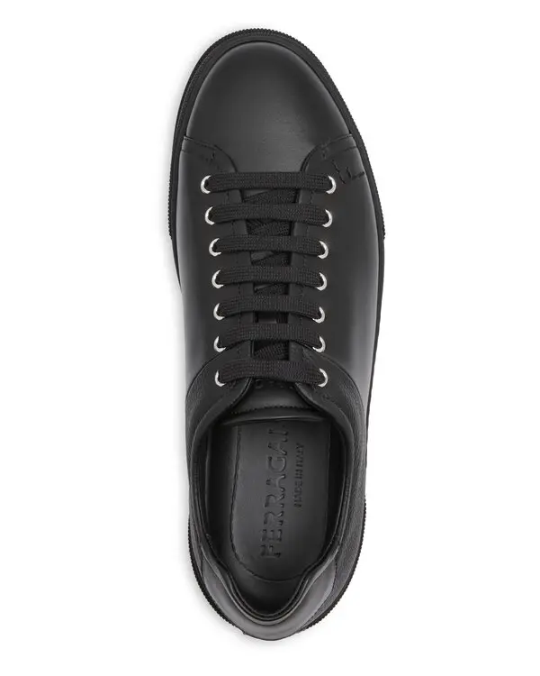 FERRAGAMO Clayton Leather Sneakers - Black