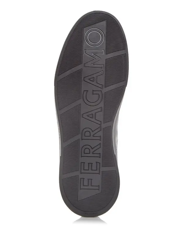 FERRAGAMO Clayton Leather Sneakers - Black