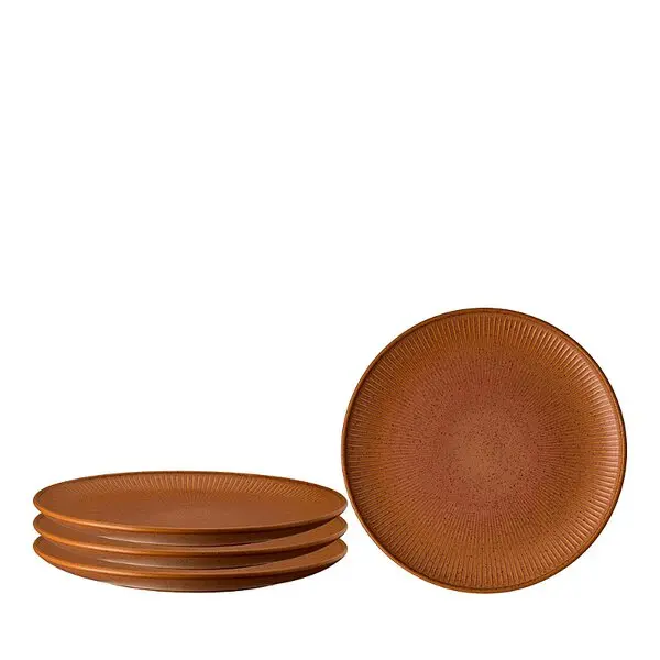 ROSENTHAL Thomas Clay Dinner Plates, Set Of 4 - Rust