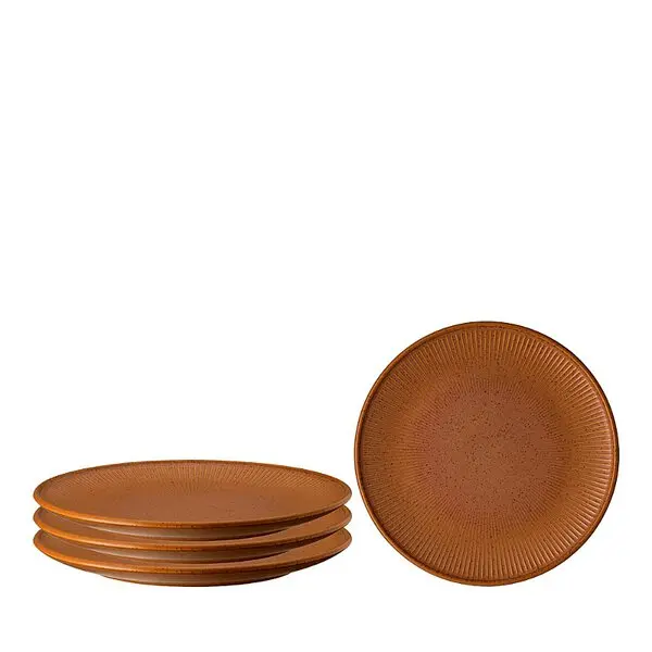 ROSENTHAL Thomas Clay Salad Plates, Set Of 4 - Rust