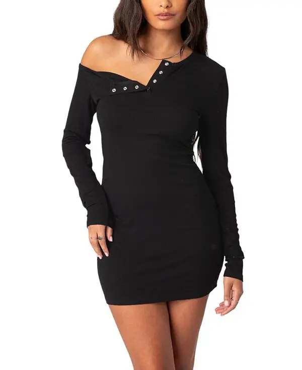 EDIKTED Soleste Ribbed Mini Dress