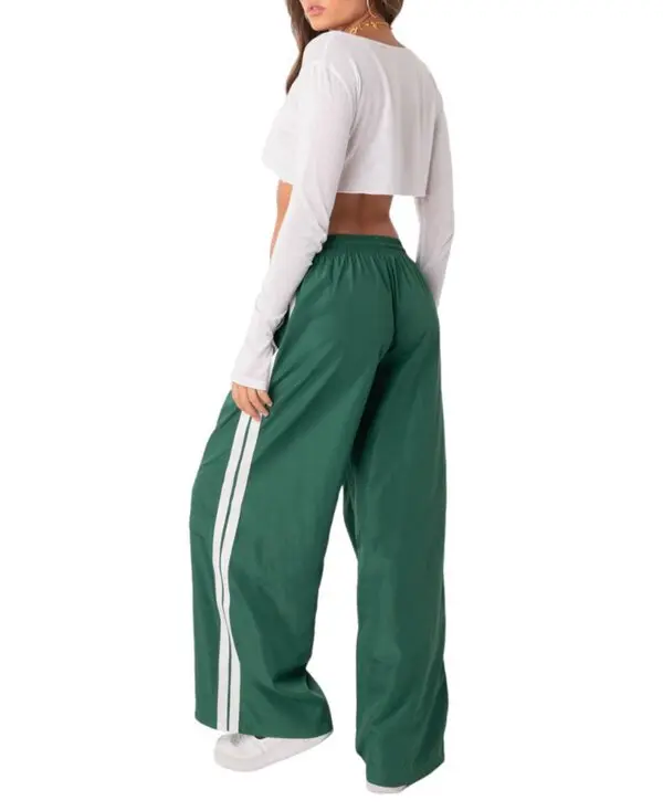 EDIKTED Fauna Nylon Track Pants - Green