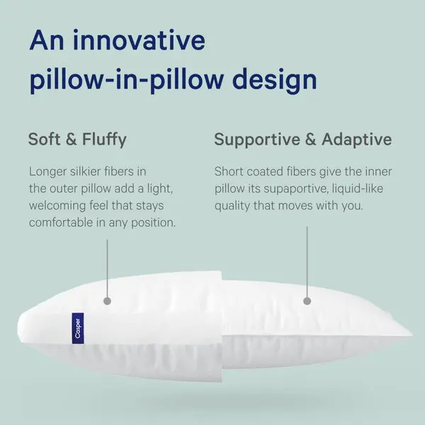 CASPER Original Pillows Double Pack, Standard